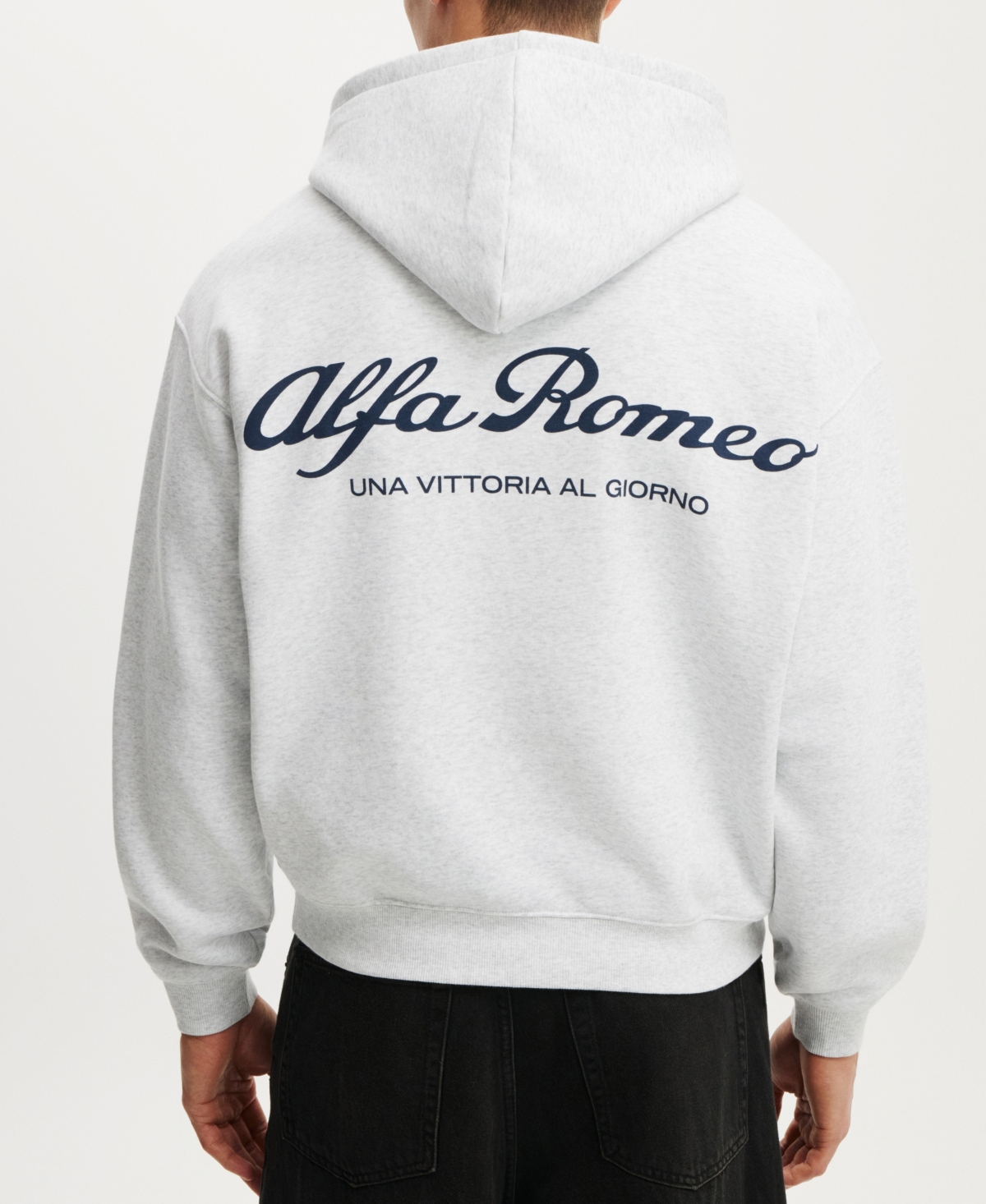 Click here for Cotton On Mens Modern Box-Fit Alfa Romeo Hoodie -... prices