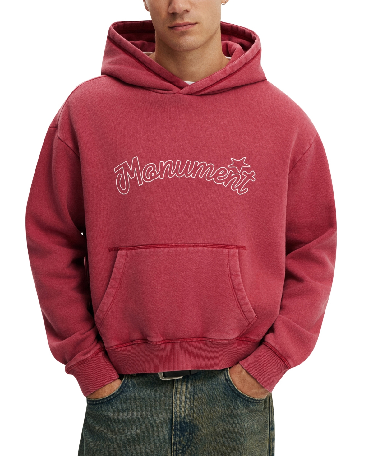 Click here for Cotton On Mens Cropped Modern-Fit Graphic Hoodie -... prices