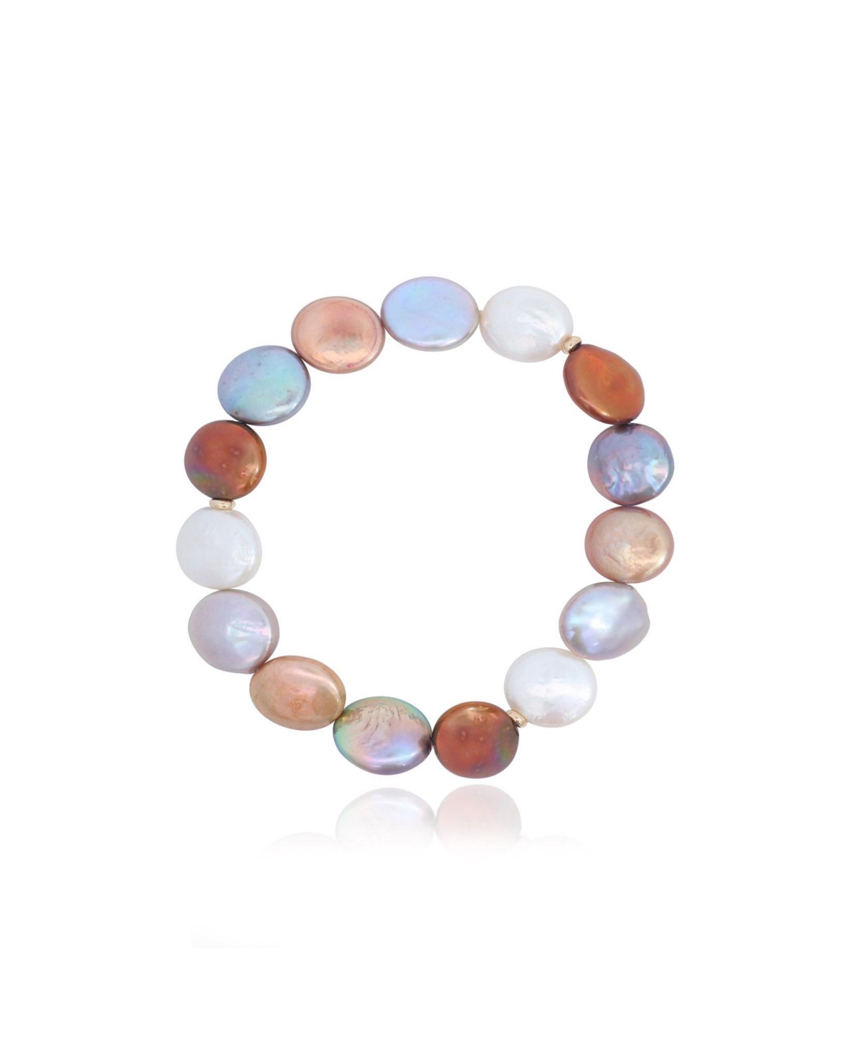 Click here for The Lovery Multicolor Coin Pearl Bracelet 14K Gold prices