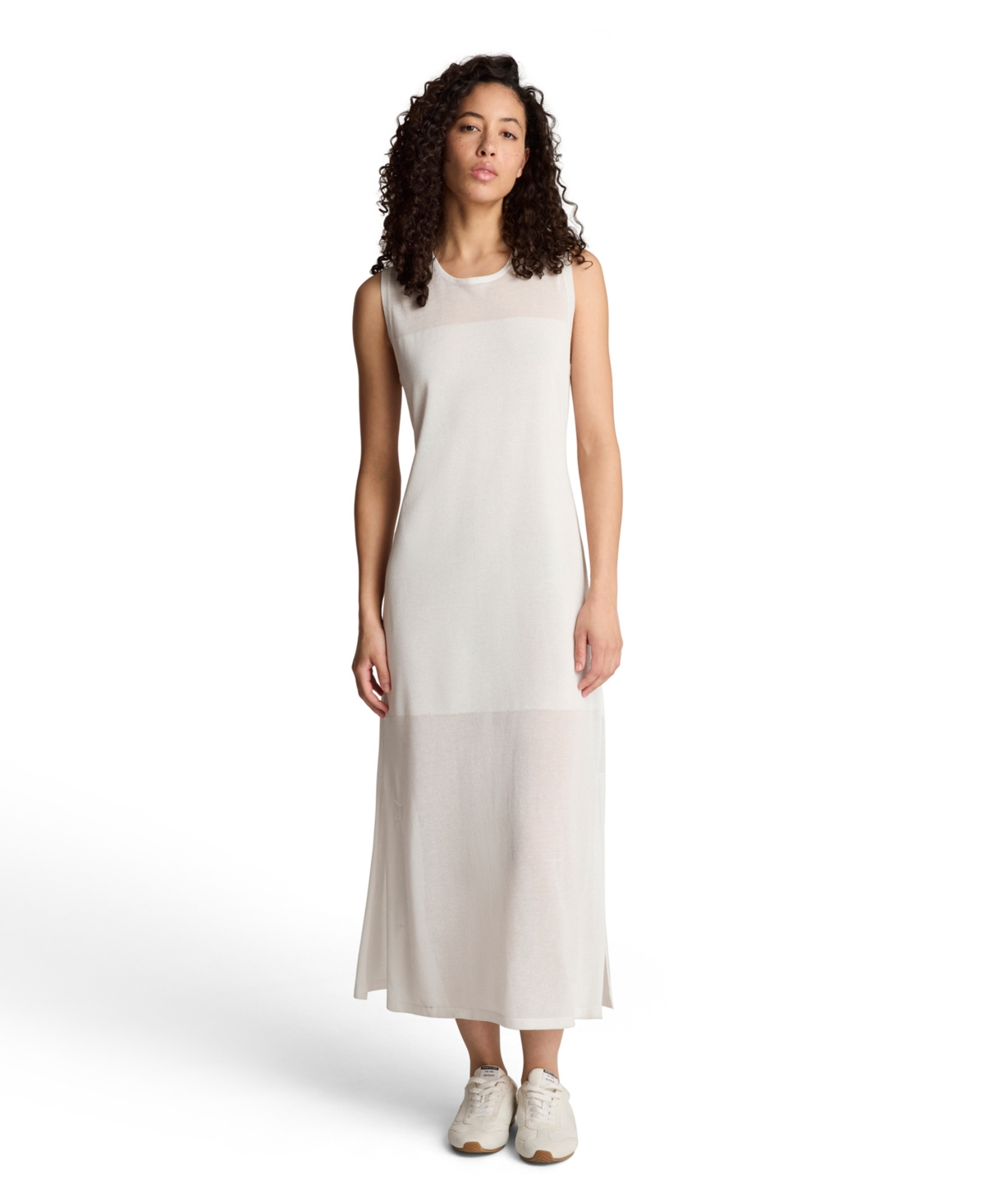 Click here for Kenneth Cole Womens Semi-Sheer Side-Slit Sleeveles... prices