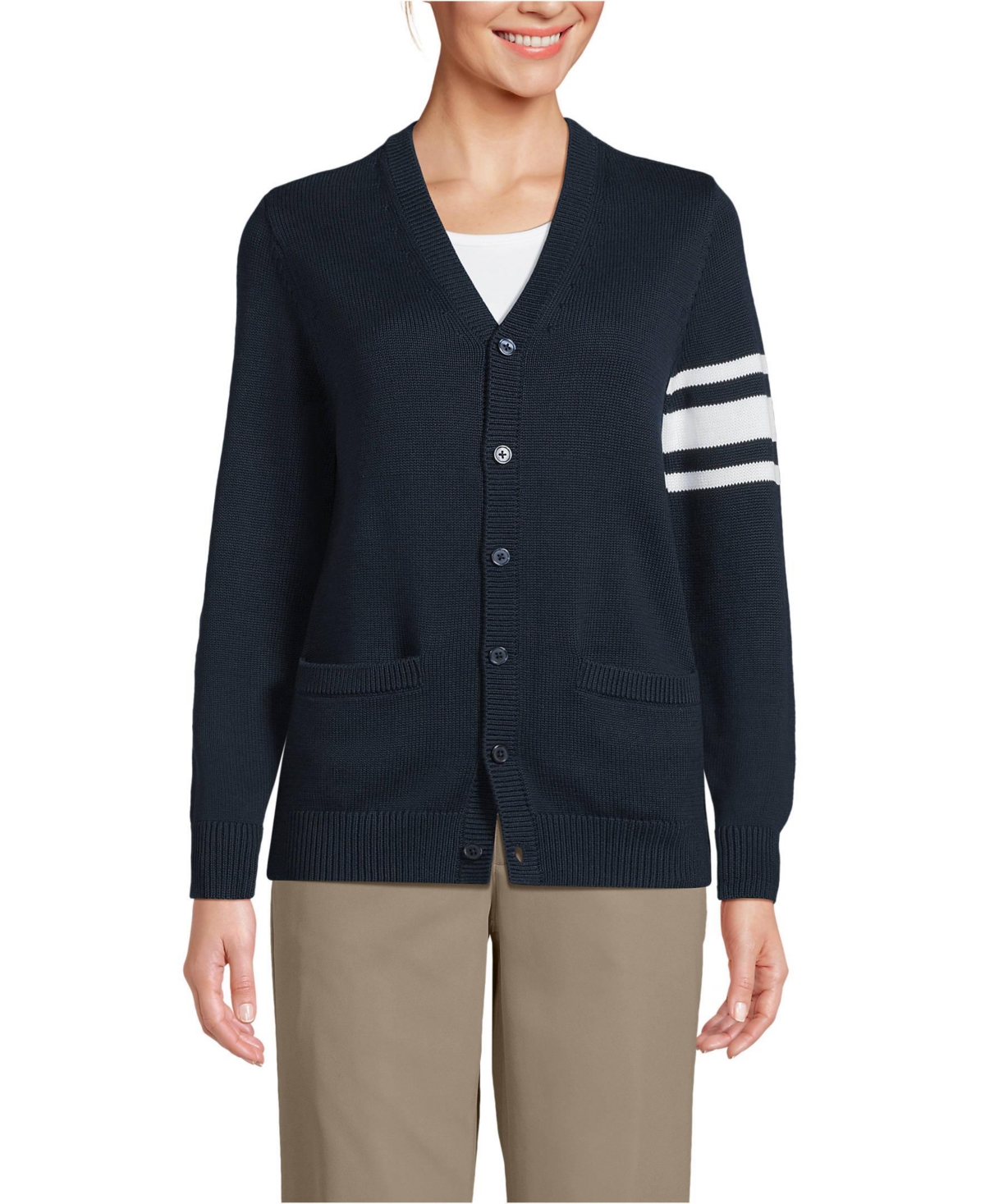 Click here for Lands End Mens School Uniform Adult Legacy Varsity... prices