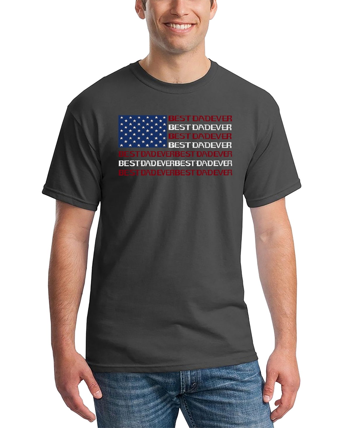 Click here for La Pop Art Mens Best Dad Ever American Flag Word A... prices