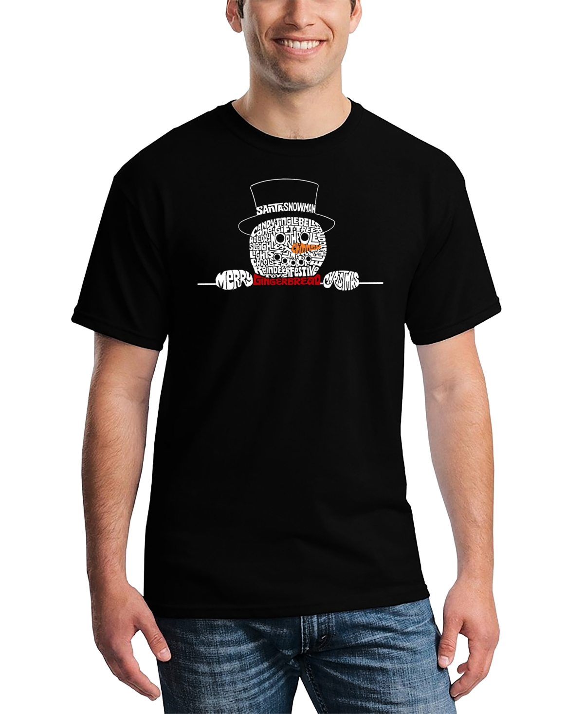 Click here for La Pop Art Mens Peeking Snowman Christmas Word Art... prices