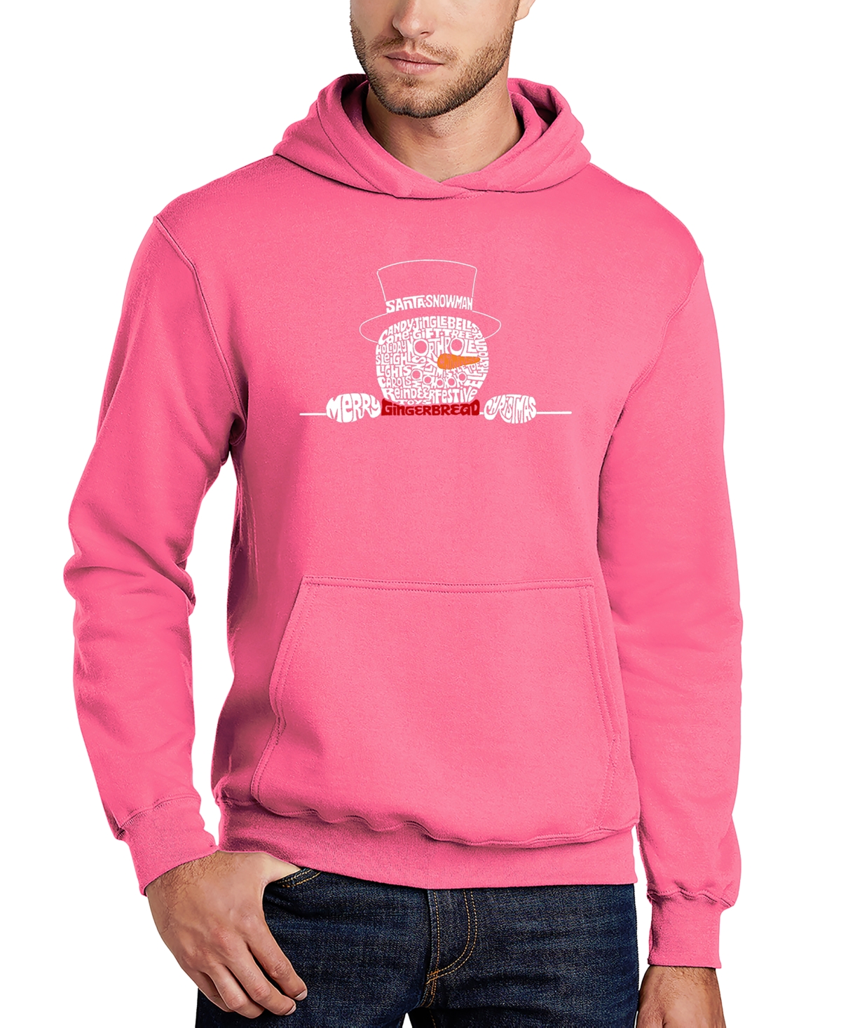 Click here for La Pop Art Mens Olaf Peek Word Art Hooded Sweatshi... prices