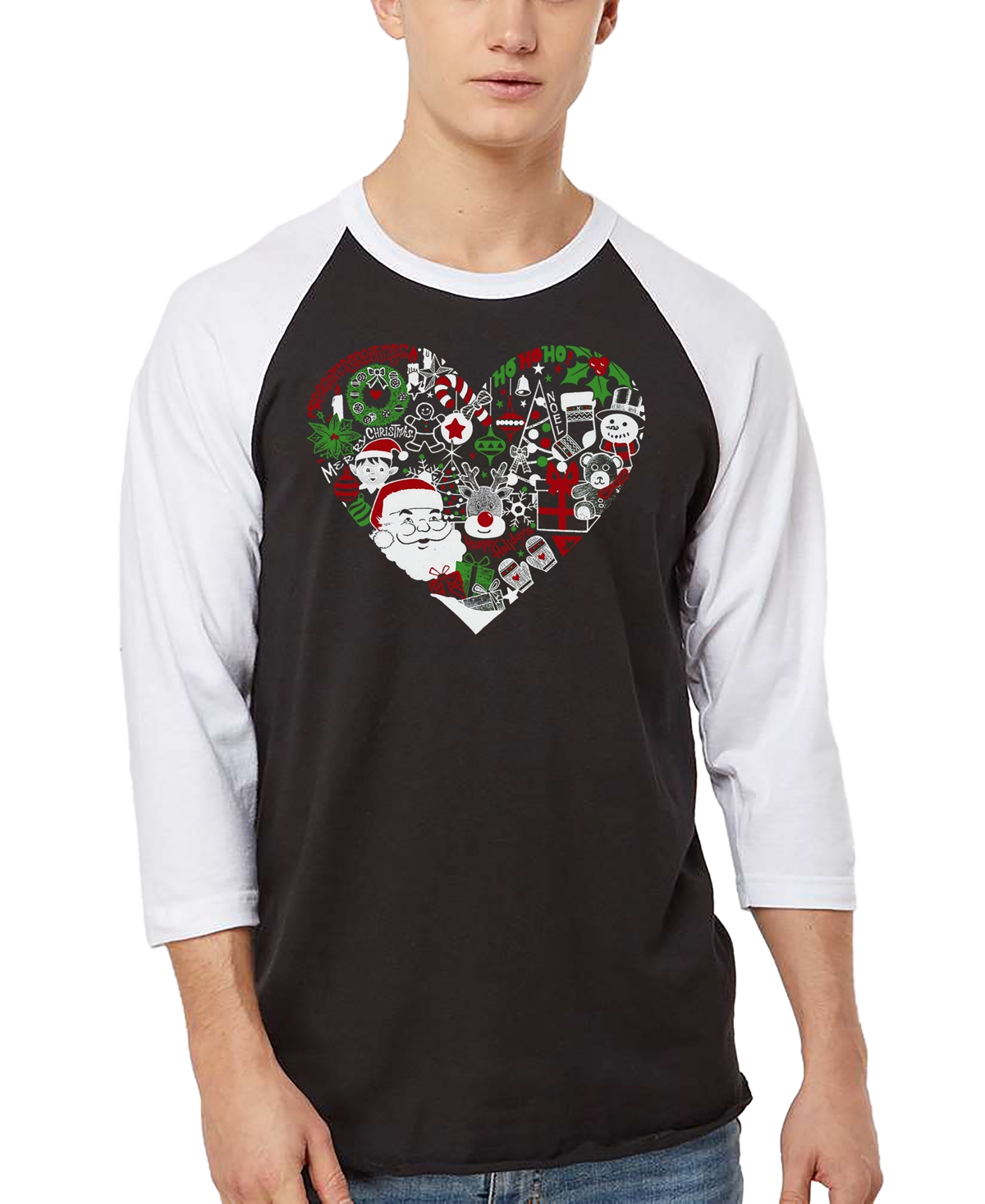 Click here for La Pop Art Mens Christmas Themed Heart Word Art Ra... prices