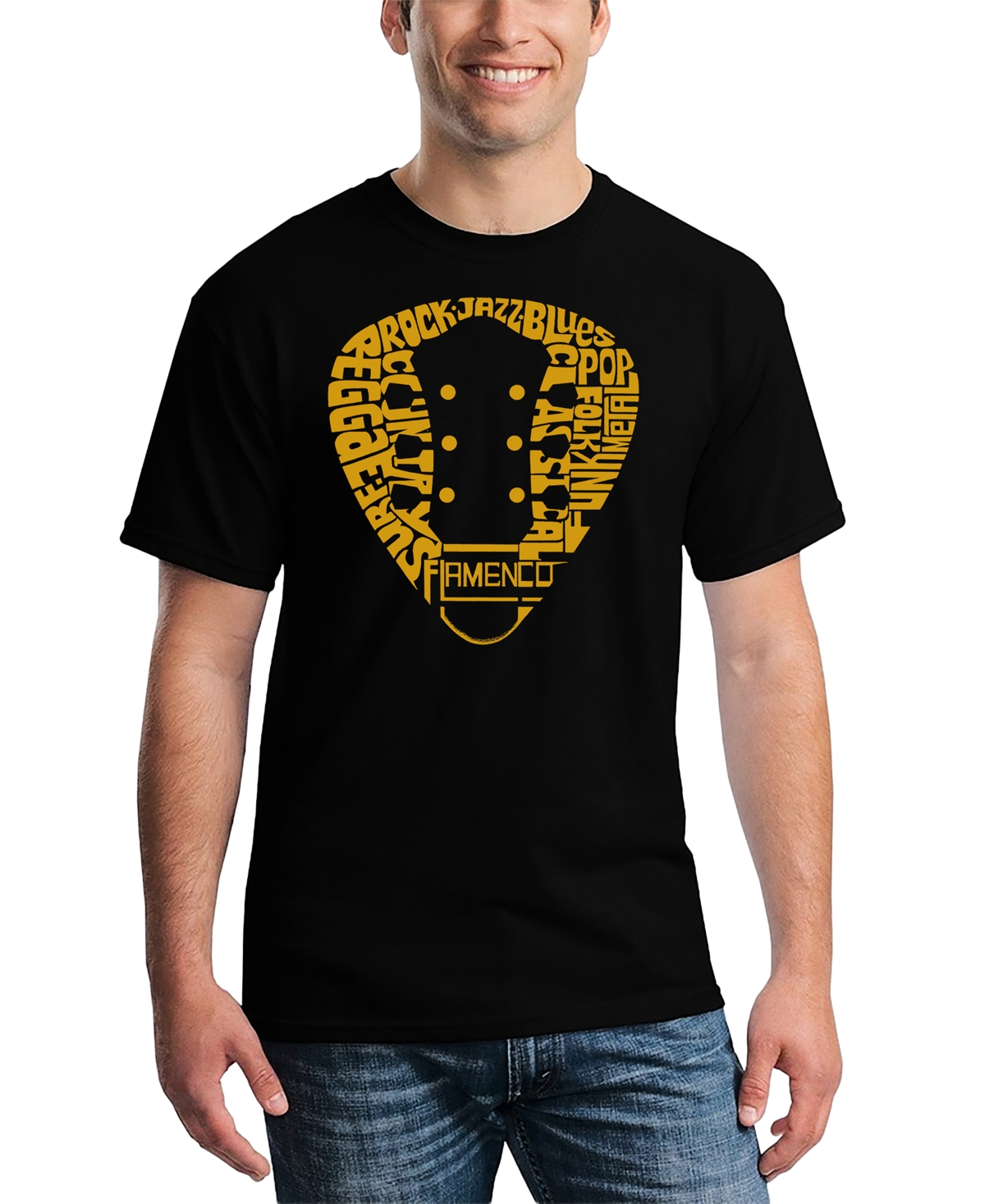 Click here for La Pop Art Mens Music Genres Guitar Neck Word Art... prices