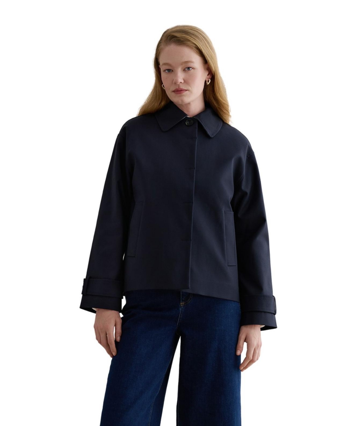 Click here for Hobbs London Womens Frida Collared Cropped Trench... prices