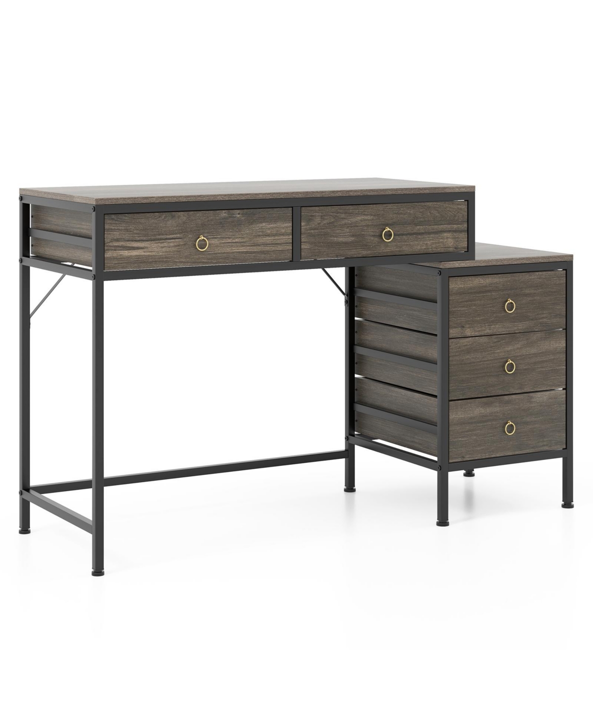 Click here for Slickblue Computer Desk with Storage 5 Drawers and... prices