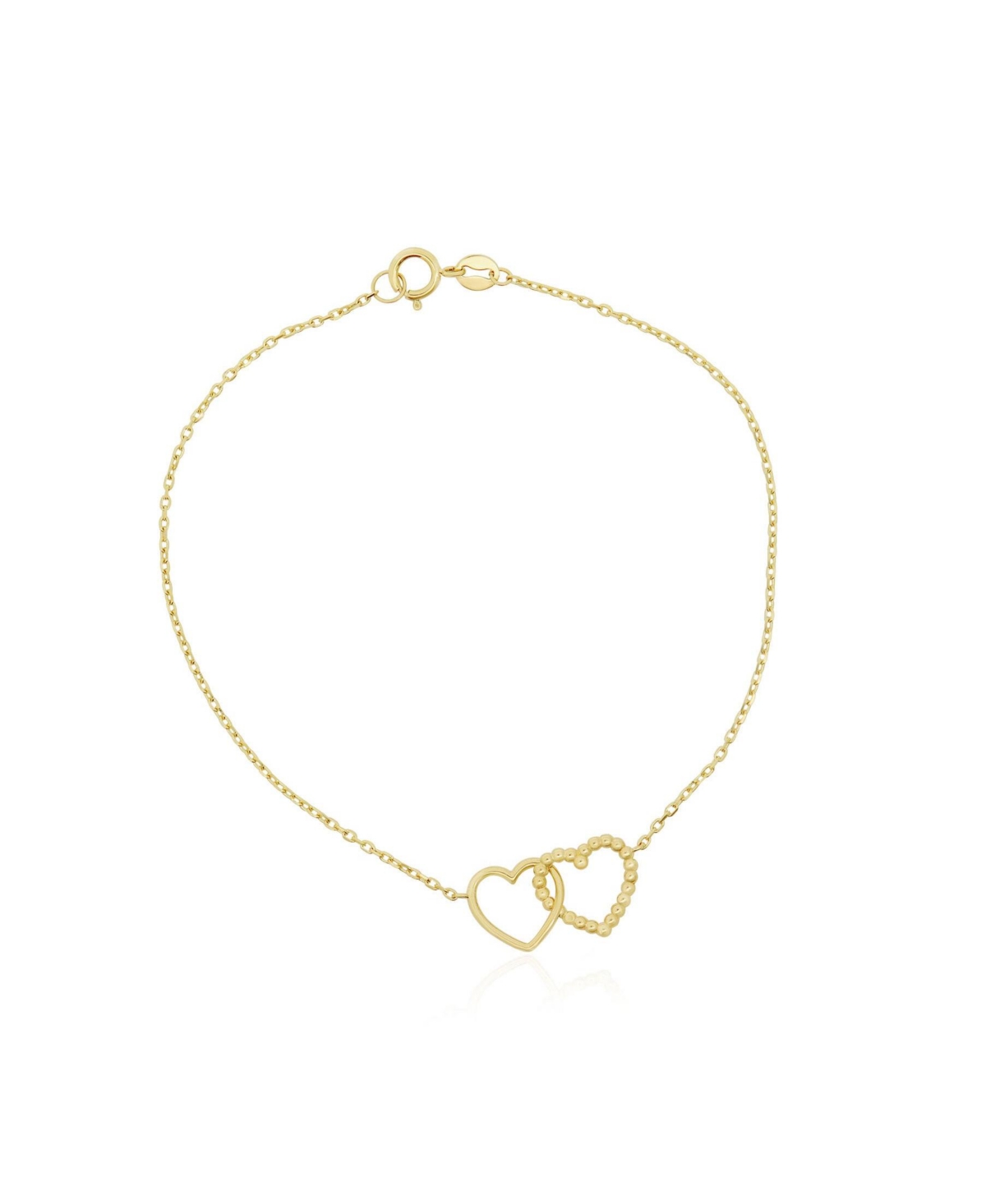 Click here for The Lovery Gold Interlocking Heart Bracelet - Yell... prices
