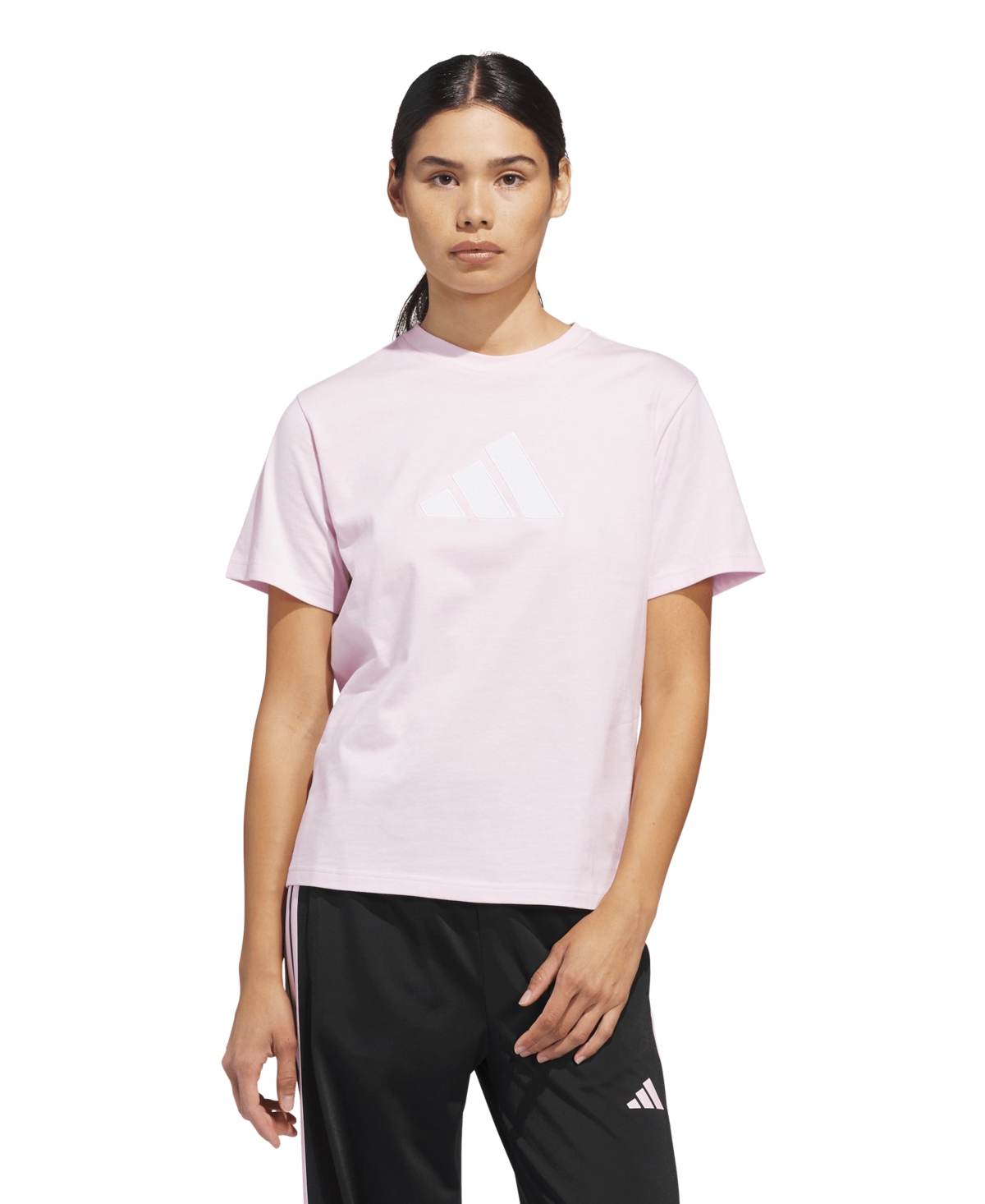 Click here for adidas Womens Gingham Big Logo Graphic Crewneck Co... prices