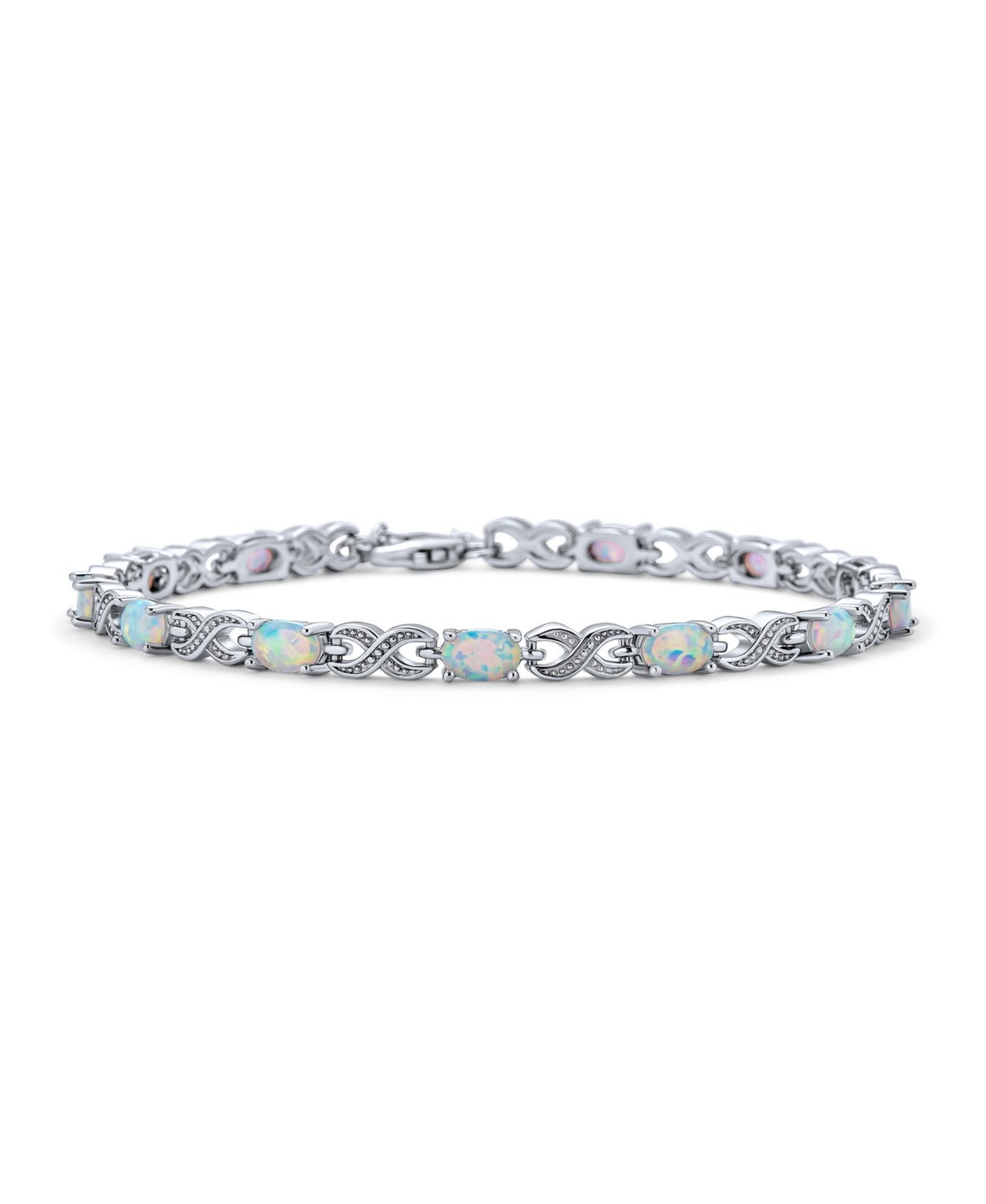 Click here for Bling Jewelry Romantic Created White Opal Milgrain... prices