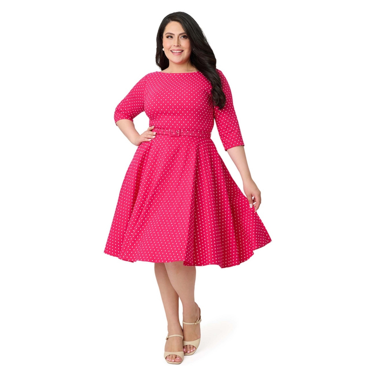 Click here for Unique Vintage Plus Size Three Quarter Sleeve Belt... prices