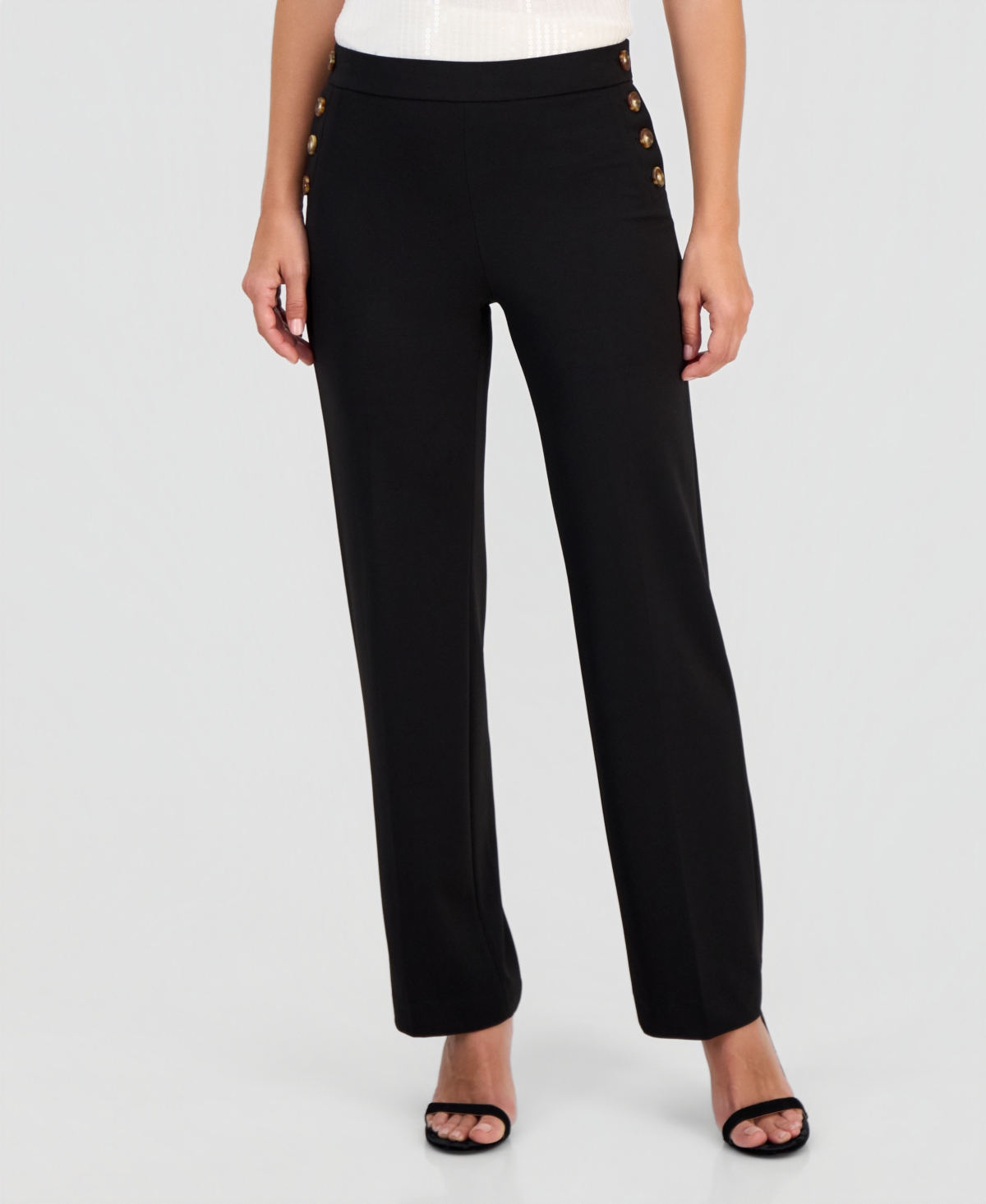Click here for Anne Klein Womens Wide-Leg Sailor Pants - Anne Bla... prices