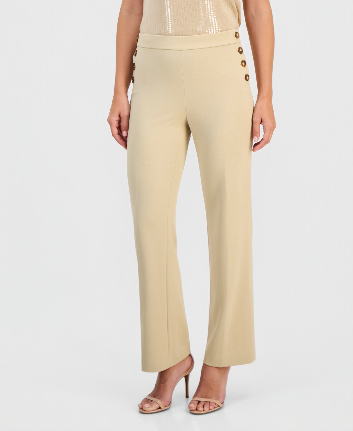 Click here for Anne Klein Womens Wide-Leg Sailor Pants - Safari prices