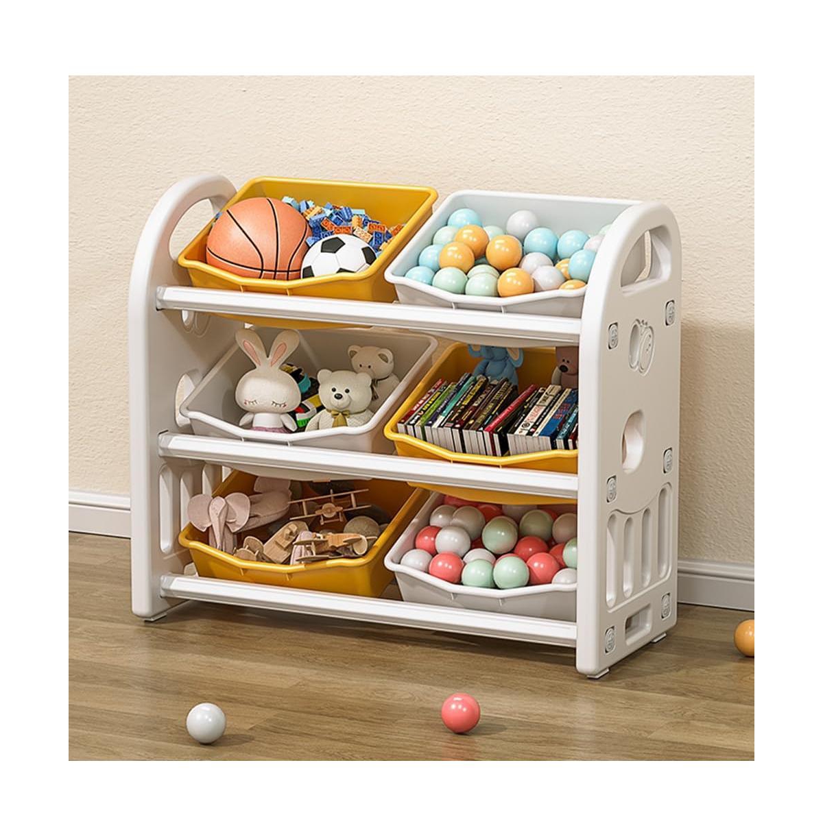 Click here for Rainsken Kids Toy Storage Organizer 3-Tier Shelves... prices
