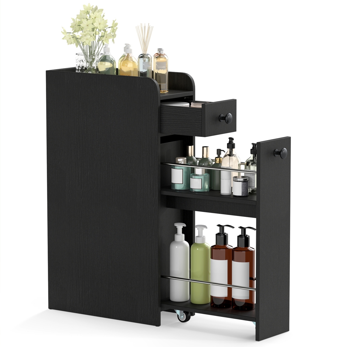 Click here for Gymax Small Bathroom Storage Cabinet 4-Tier Narrow... prices
