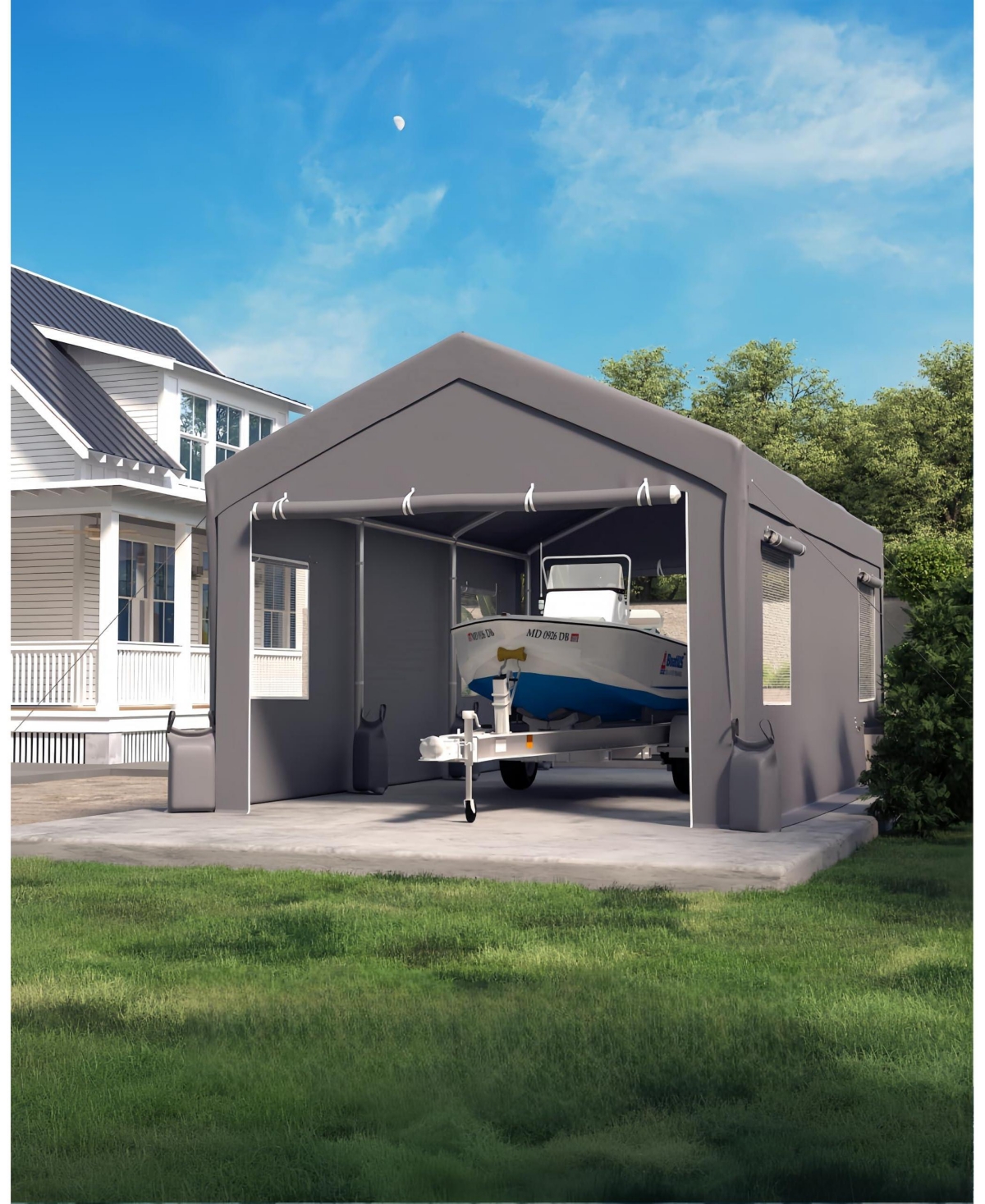 Click here for Gaomon 10X20 Ft Portable Carport with 4 Roll-Up Wi... prices