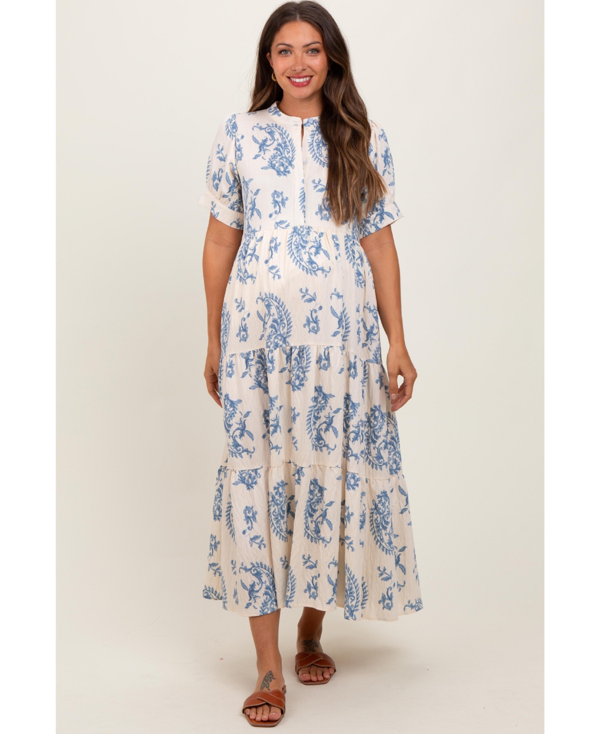 Click here for Blue Paisley Button - Blue prices