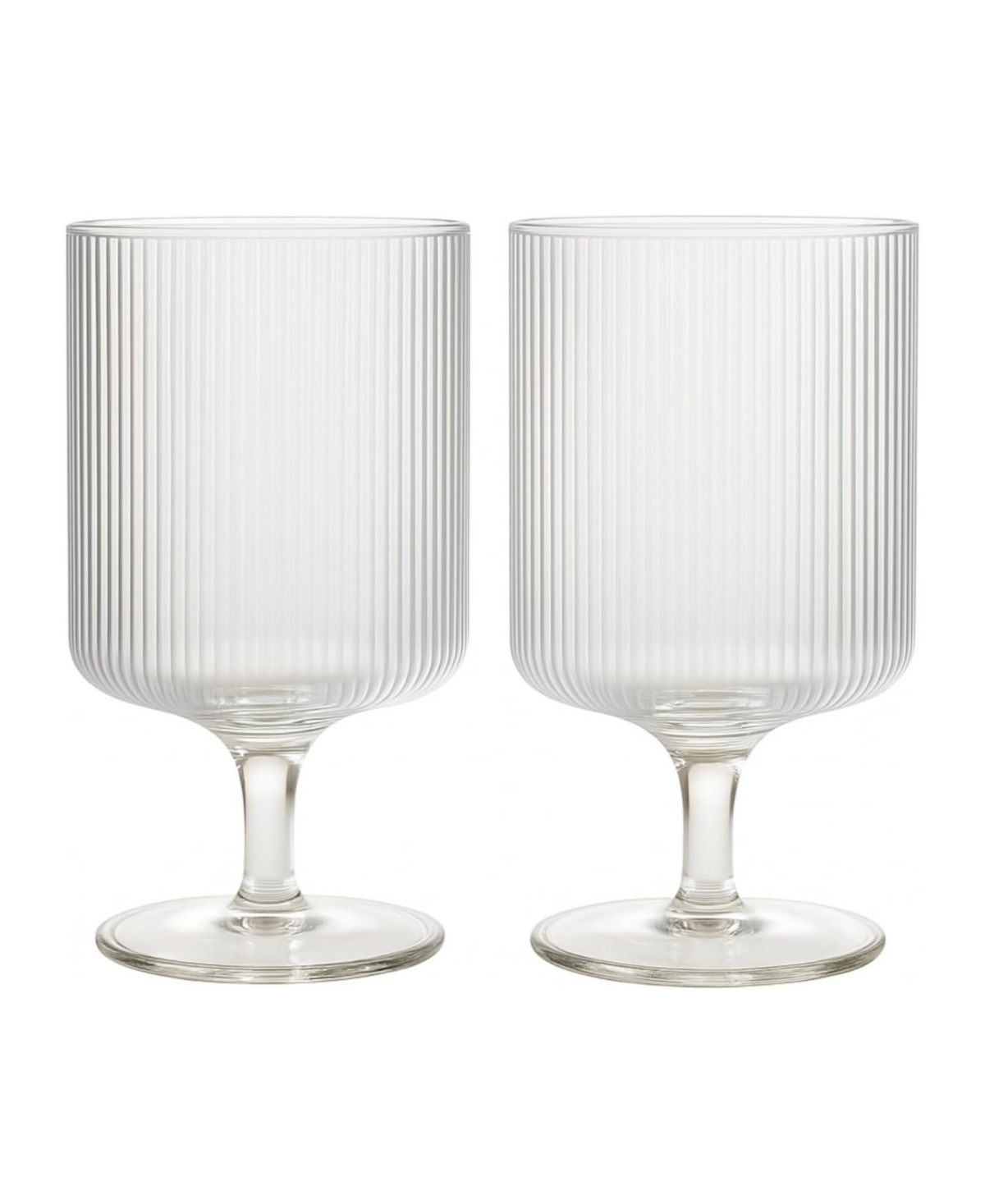 Click here for The Wine Savant Ribbed Goblet Wine Glasses  Set of... prices