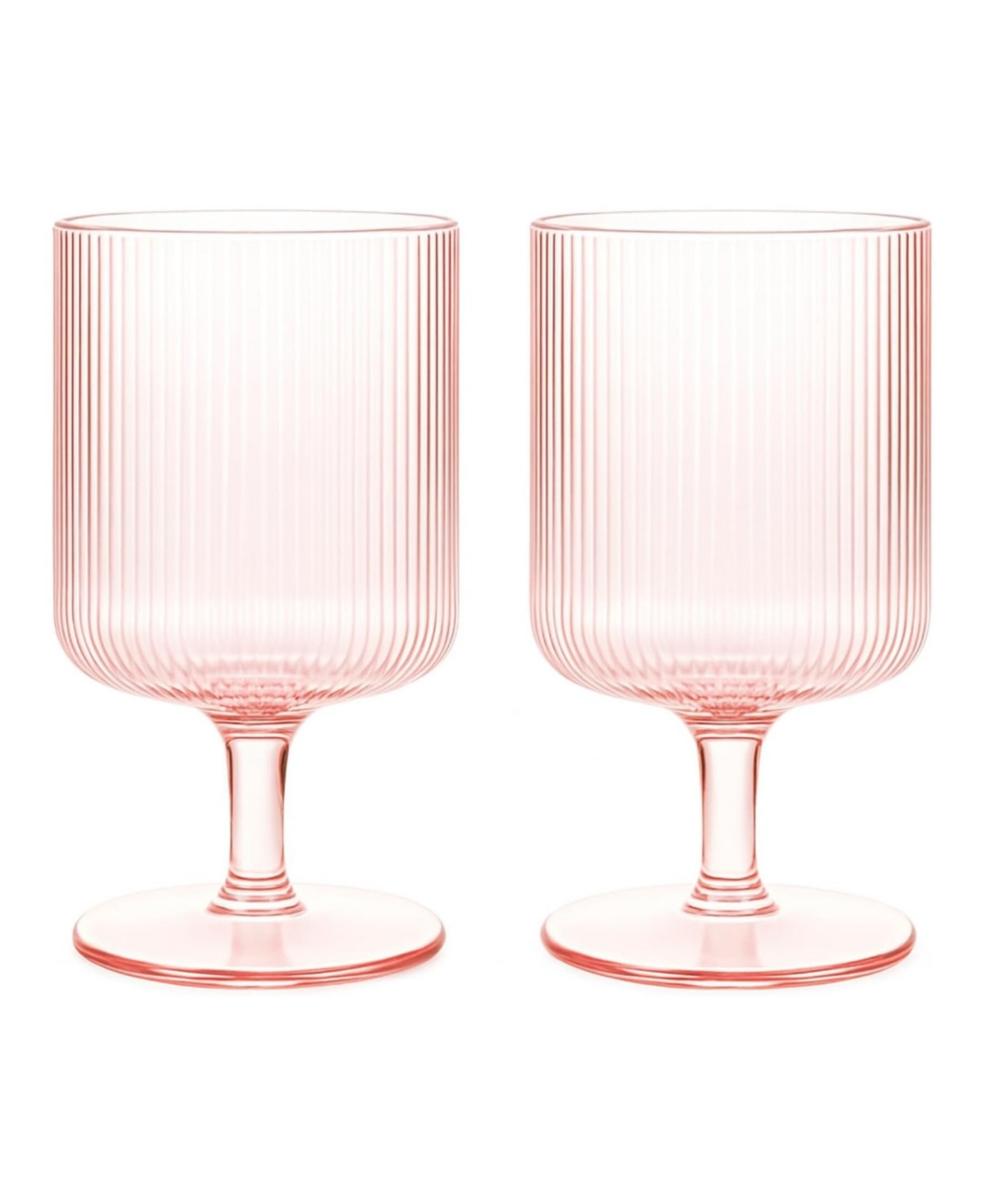 Click here for The Wine Savant Ribbed Goblet Wine Glasses  Set of... prices