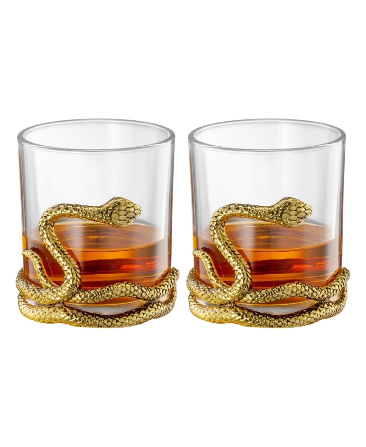 Click here for The Wine Savant Gold Snake Whiskey Glasses  Set of... prices