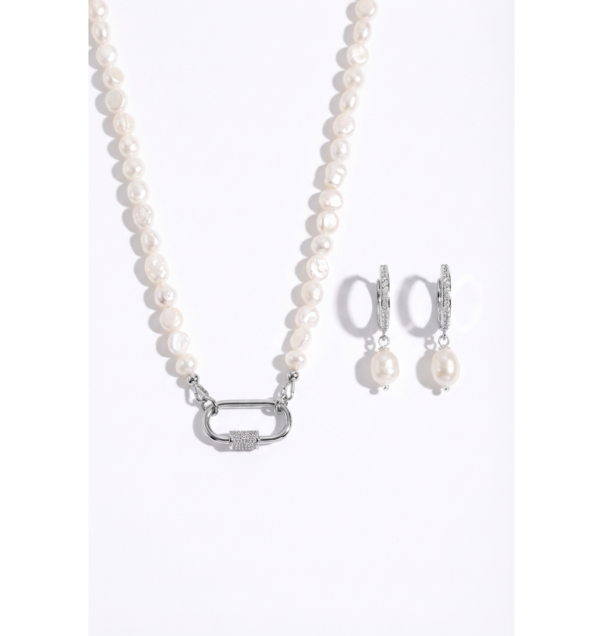 Click here for Joey Baby Baroque Pearl Silver-Tone Stainless Stee... prices