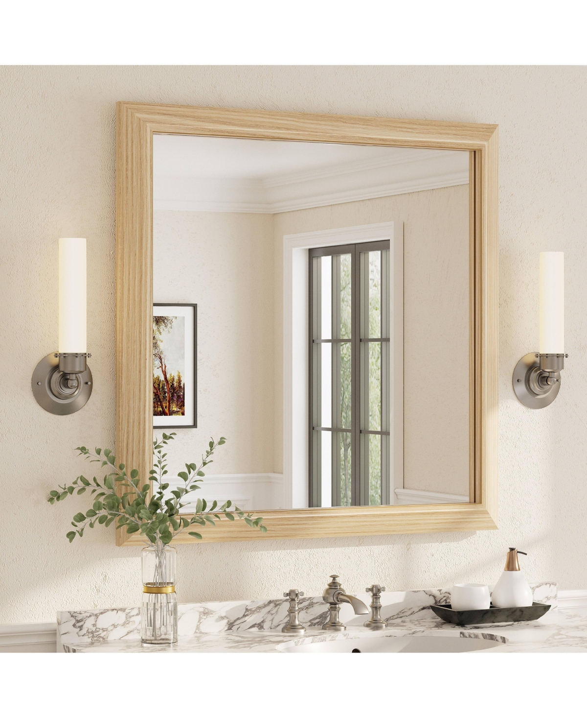 Click here for Apmir 36 x 36 Inch Thick Metal Framed Wall Mirrors... prices