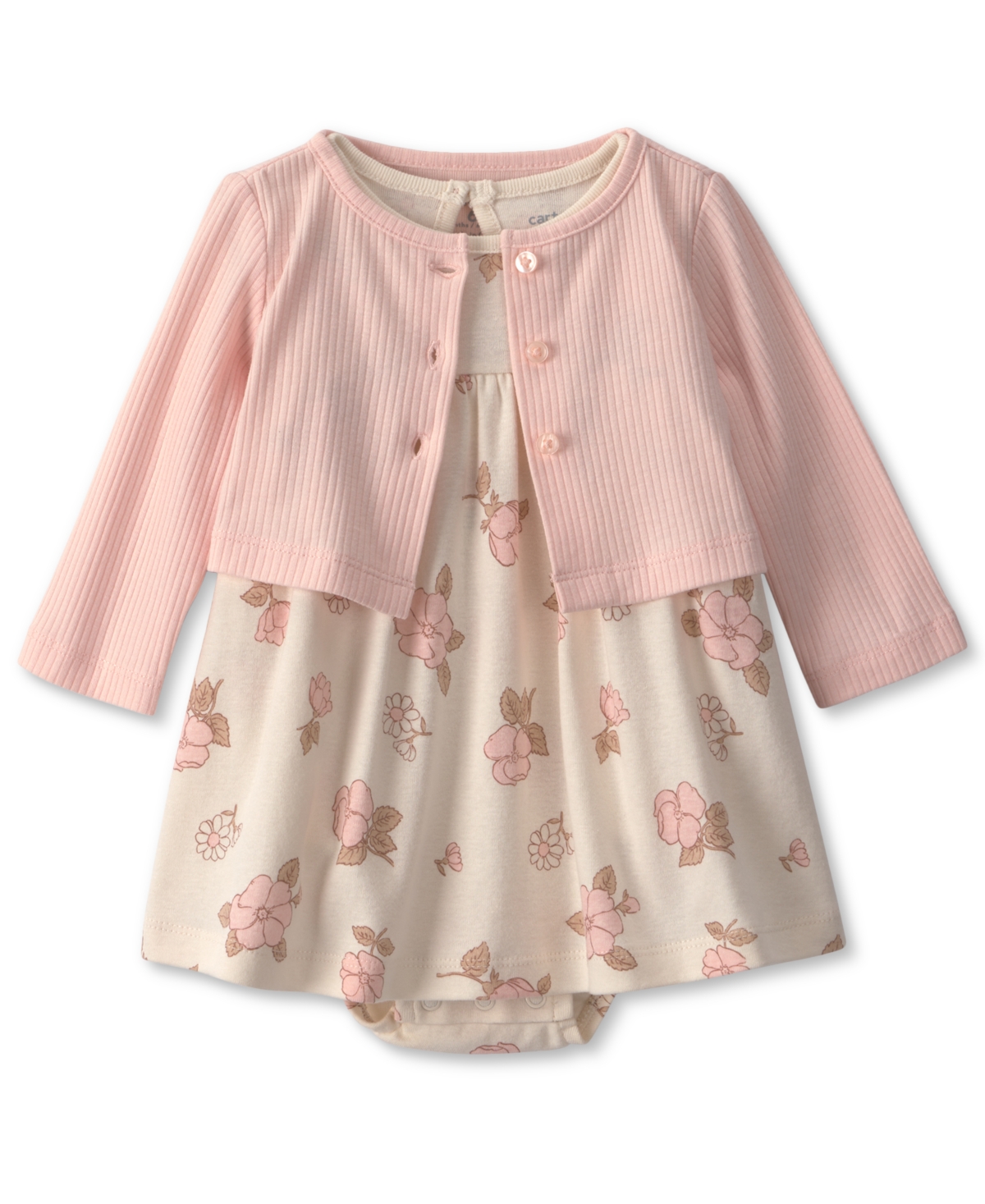 Click here for Carters Baby Girls Floral Dress 2-Piece Set - Pink... prices