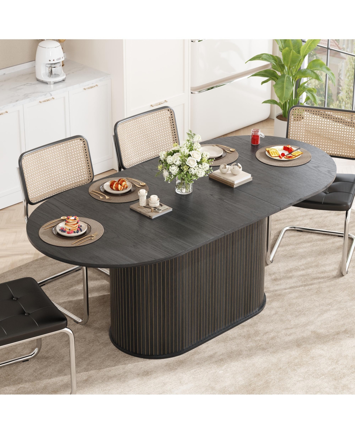 Click here for Rainsken 55.11-70.86 Extendable Dining Table for 4... prices