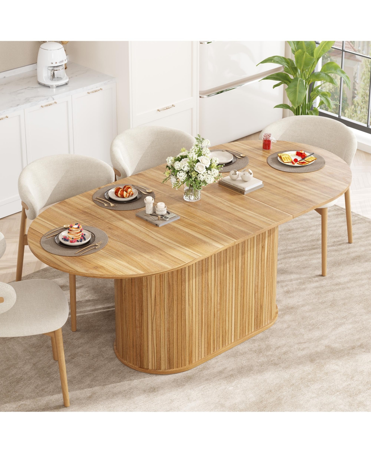 Click here for Rainsken 55.11-70.86 Extendable Dining Table for 4... prices