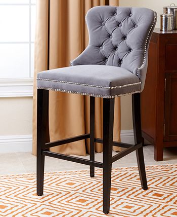 Abbyson Living Harri Tufted Bar Stool - Macy's
