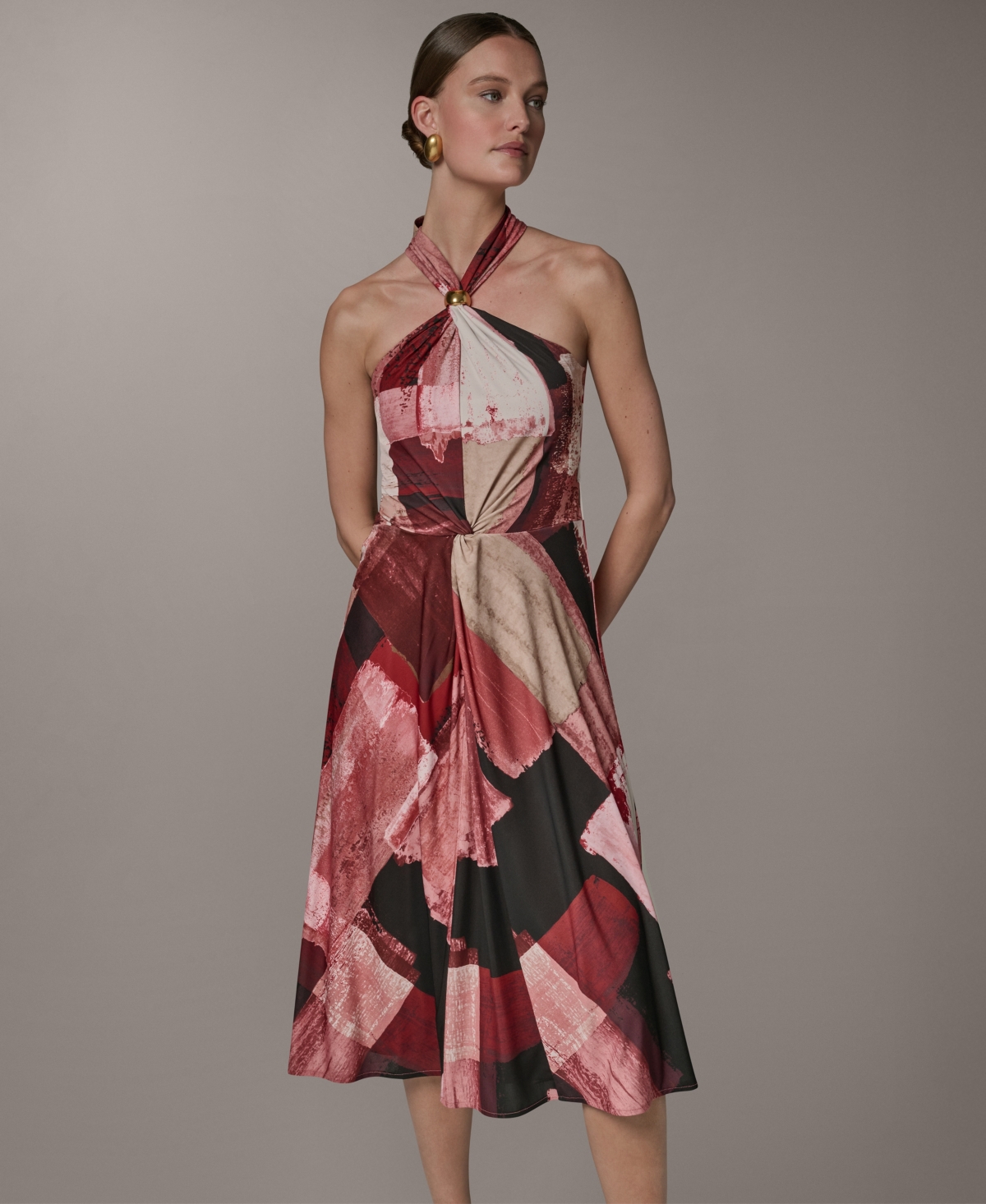 Click here for Donna Karan New York Petite Geometric Printed Halt... prices
