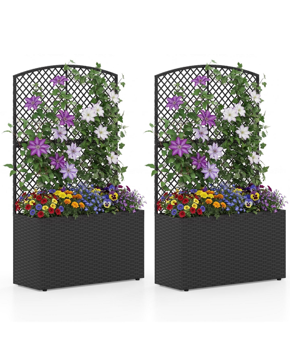 Click here for Gymax Raised Garden Bed Trellis Wicker Planter Box... prices