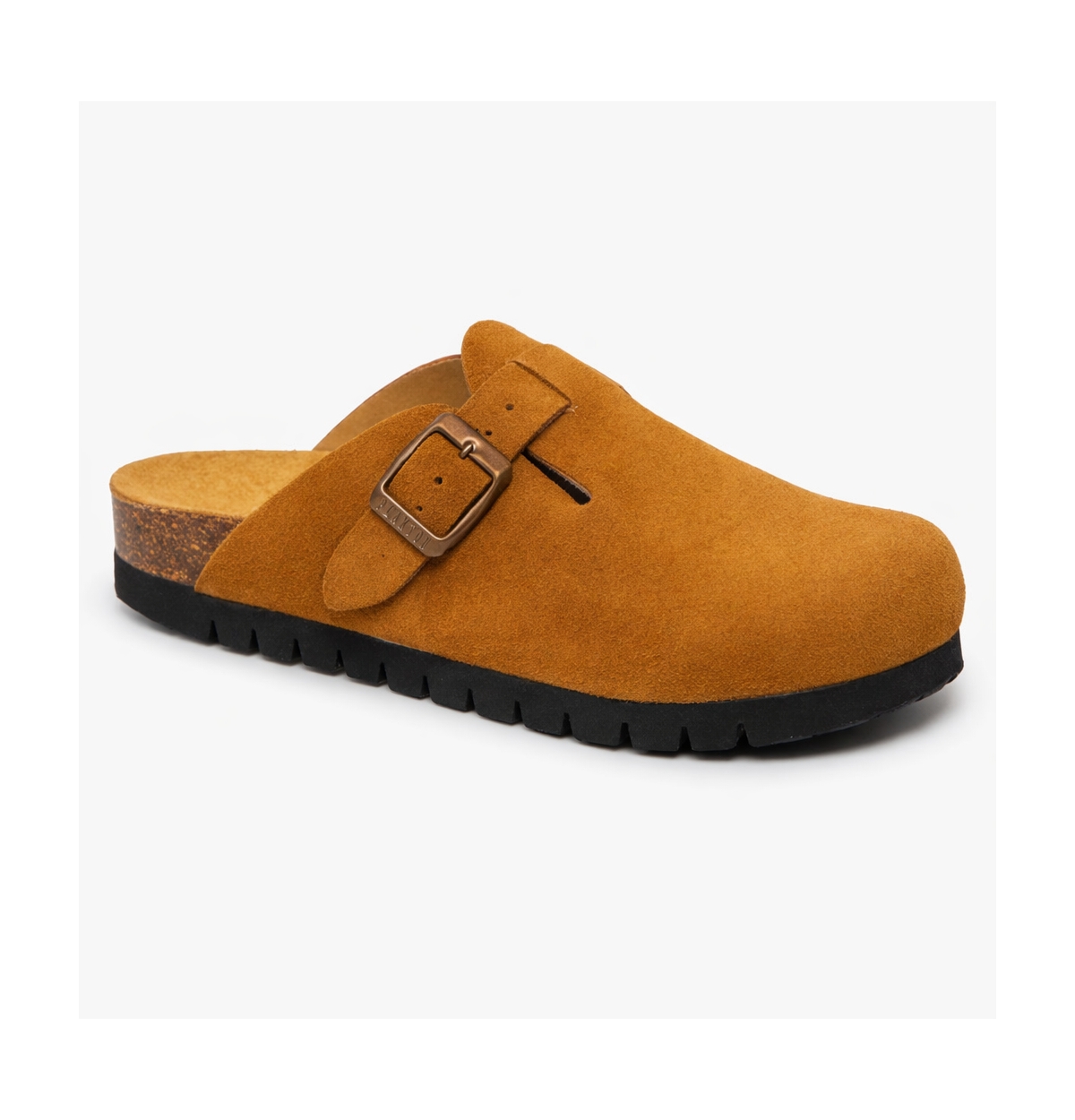 Click here for Plakton Womens Clog in Suede Bogey - Dark tan prices
