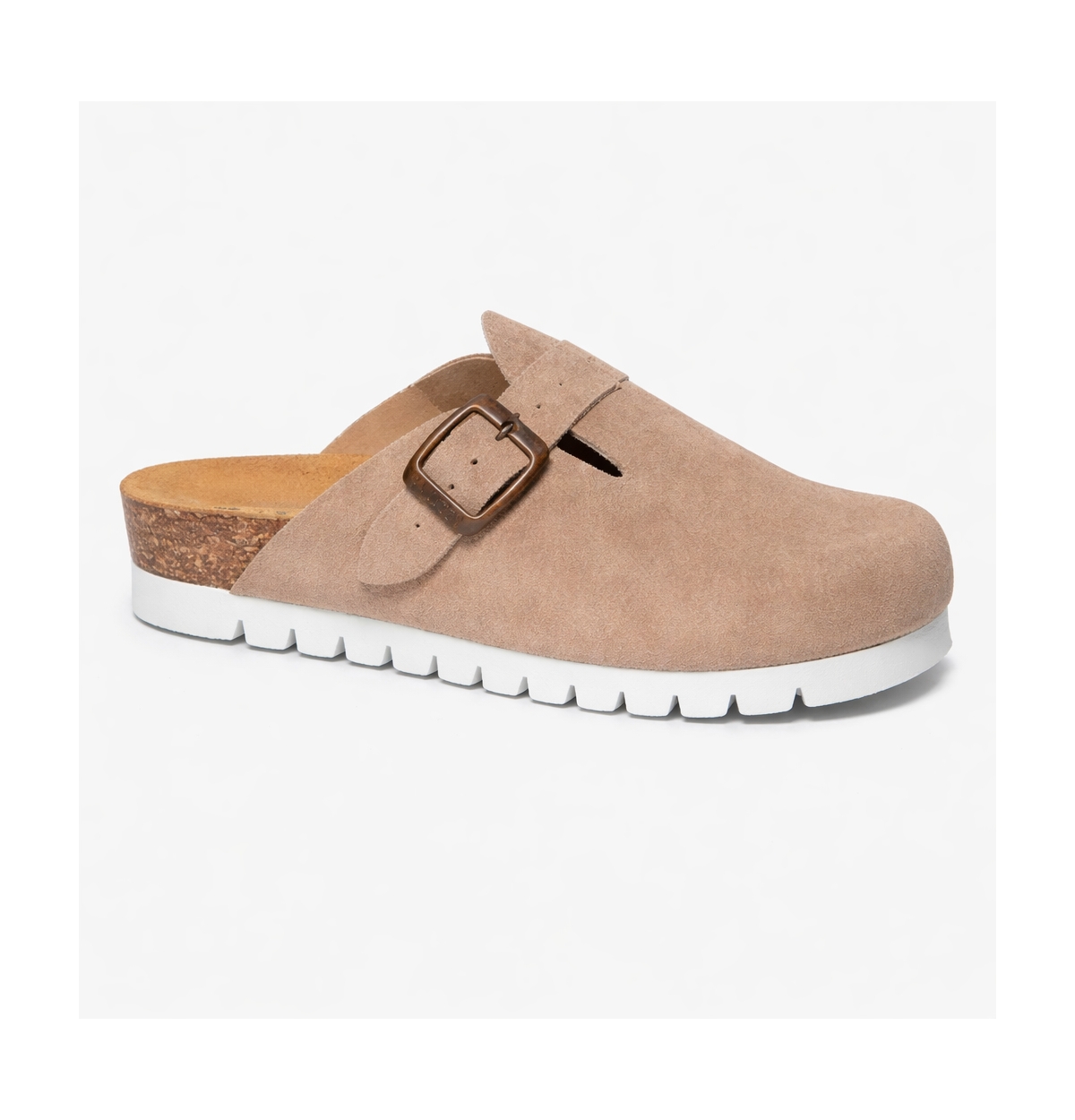 Click here for Plakton Womens Clog in Suede Bogey - Grey prices