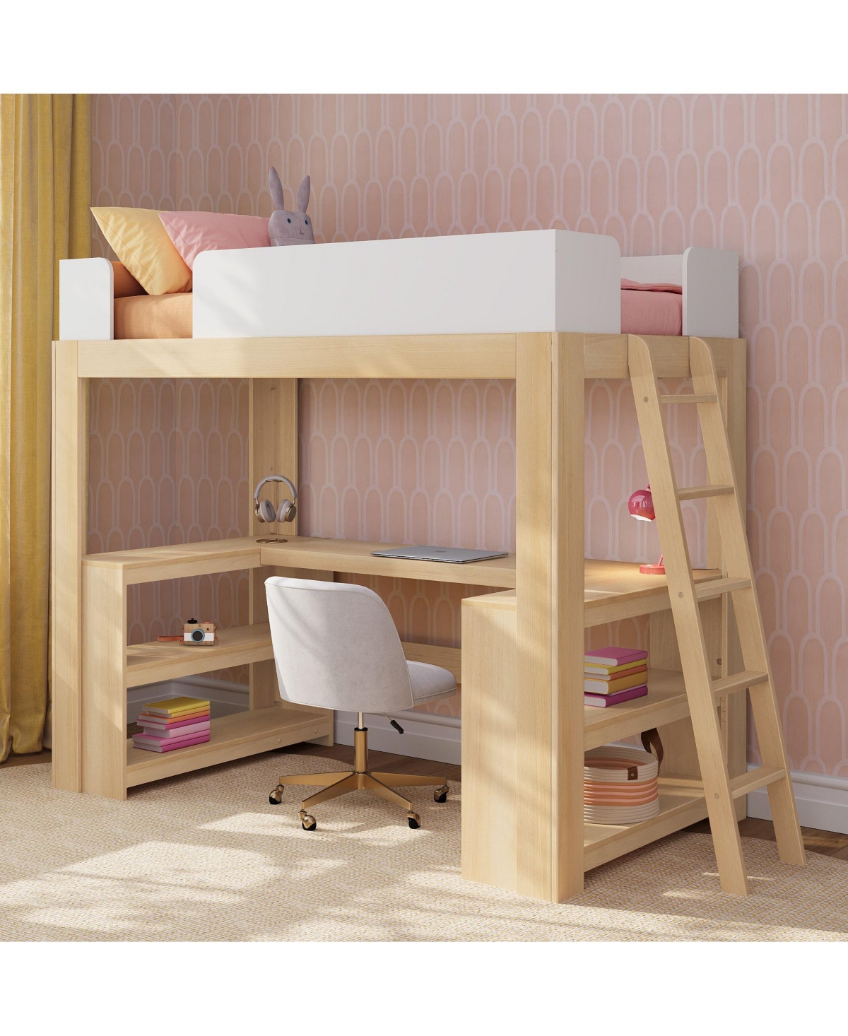 Click here for Max and Lily Mid-Century Modern Twin Loft Bed with... prices