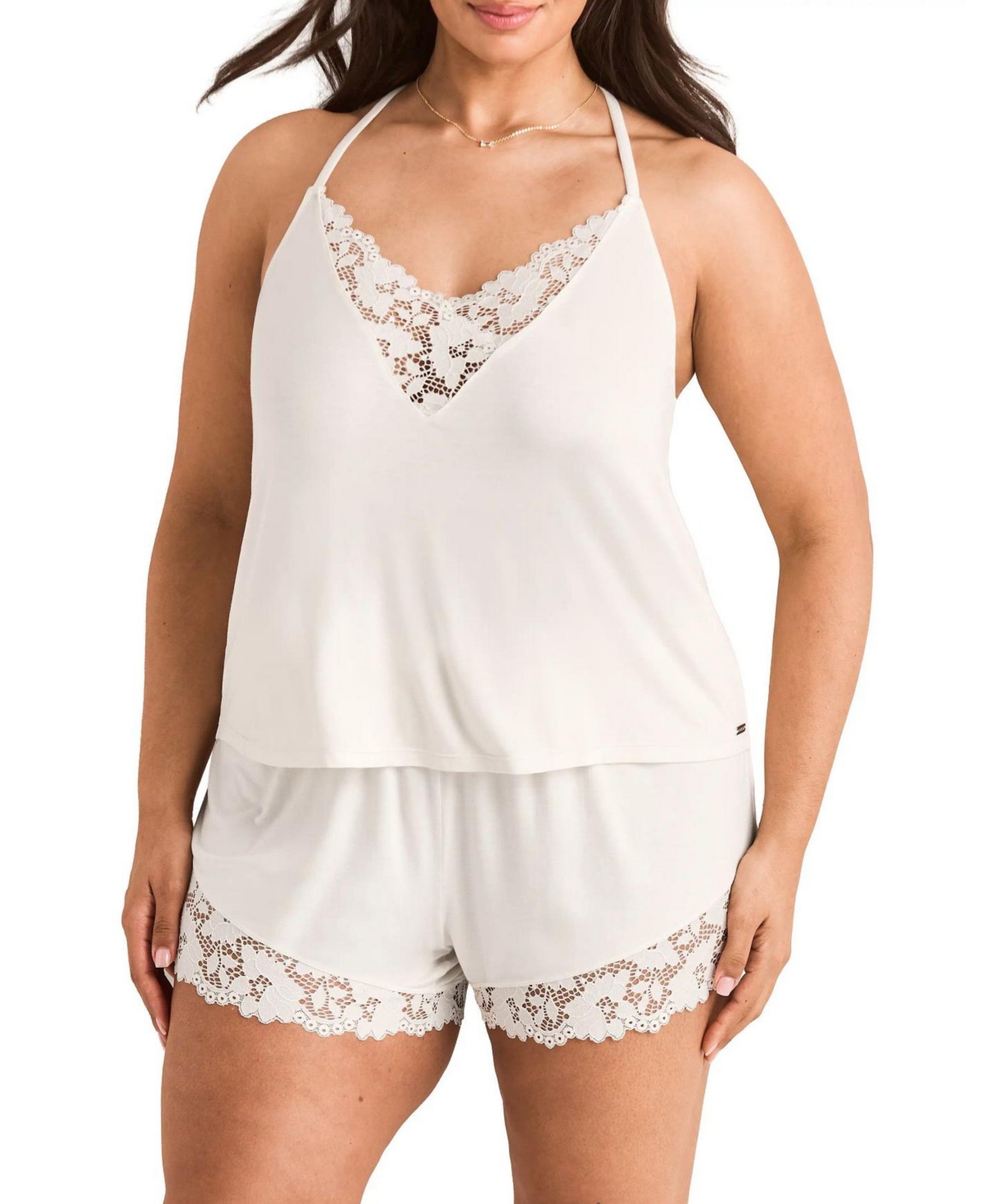 Click here for Adore Me Plus Size Jacky Pajama Cami & Shorts Set... prices