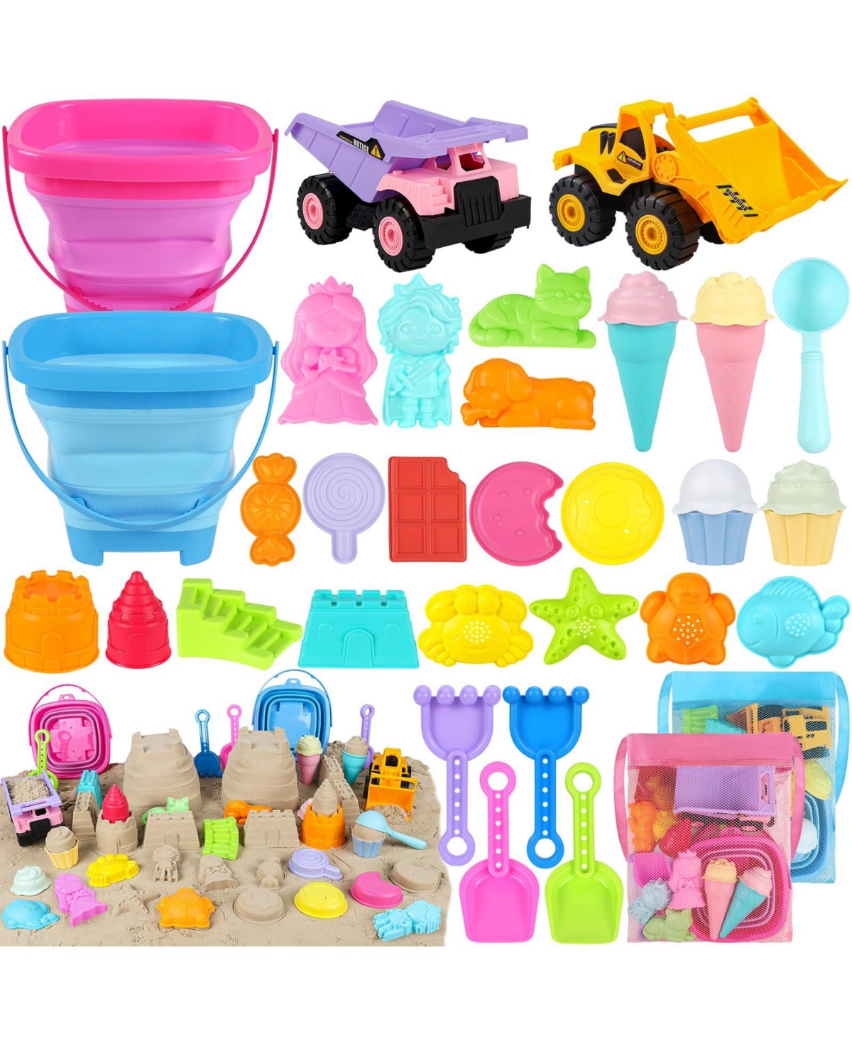 Click here for Gnuadz 36-piece Beach Sand Bucket Castle Building... prices