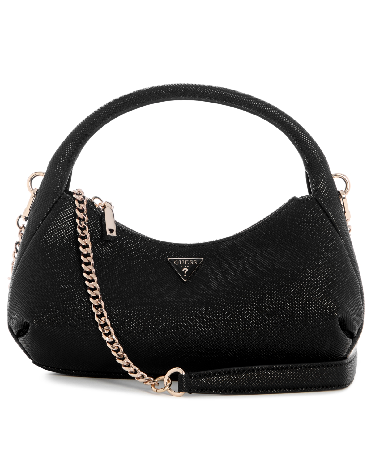 Click here for Guess Gilda Small Top Handle Hobo Handbag - Black prices