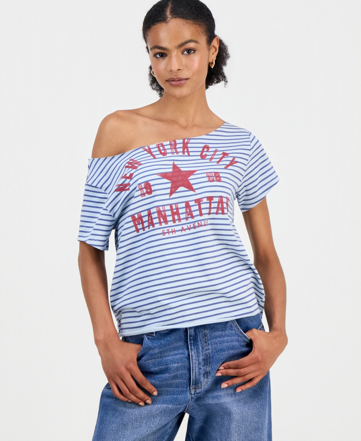 Click here for Love Tribe Juniors Wide-Neck New York City T-Shirt... prices