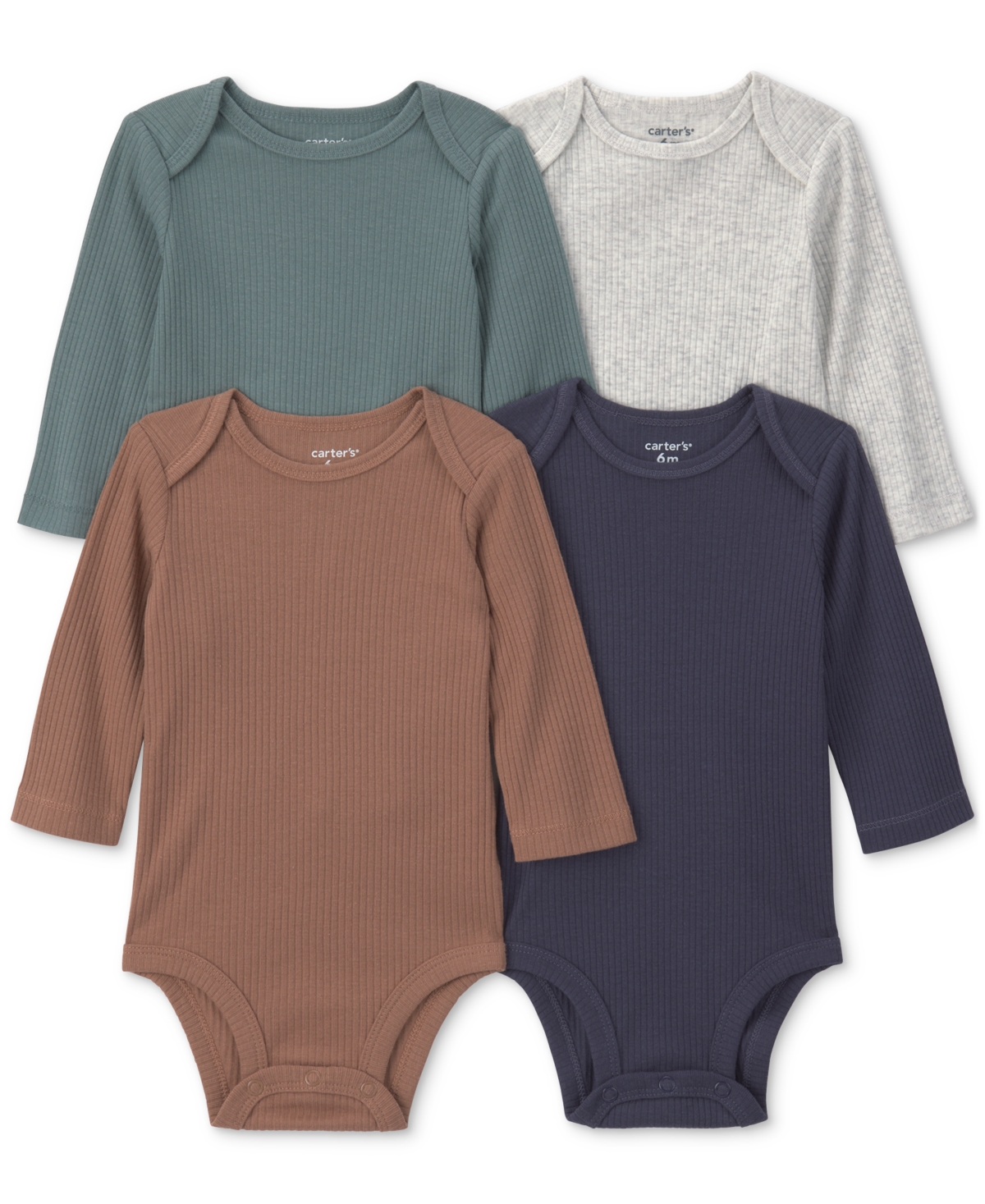 Click here for Carters Baby Boys Long-Sleeve Bodysuits  4-Pack -... prices