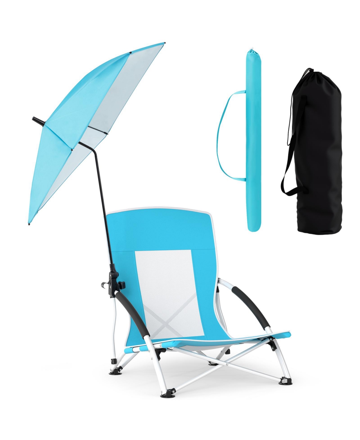 Click here for Gouun Foldable Beach Sand Chair with Padded Pillow... prices