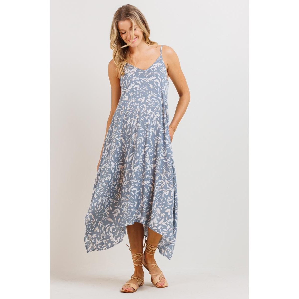 Click here for Hello Miz Maternity Floral V-Neck Spaghetti Strap... prices