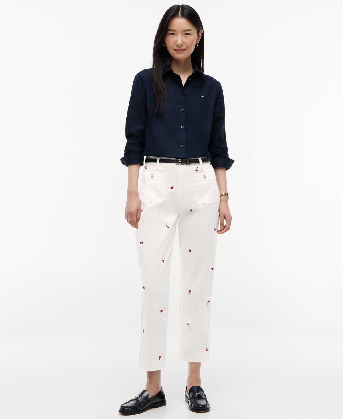 Click here for Tommy Hilfiger Womens Patch Pocket Printed Chinos... prices