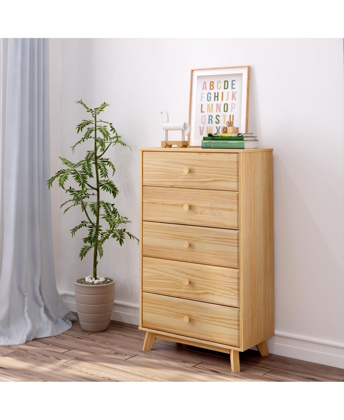 Click here for Max & Lily 5 Drawer Dresser. - Light Beige prices