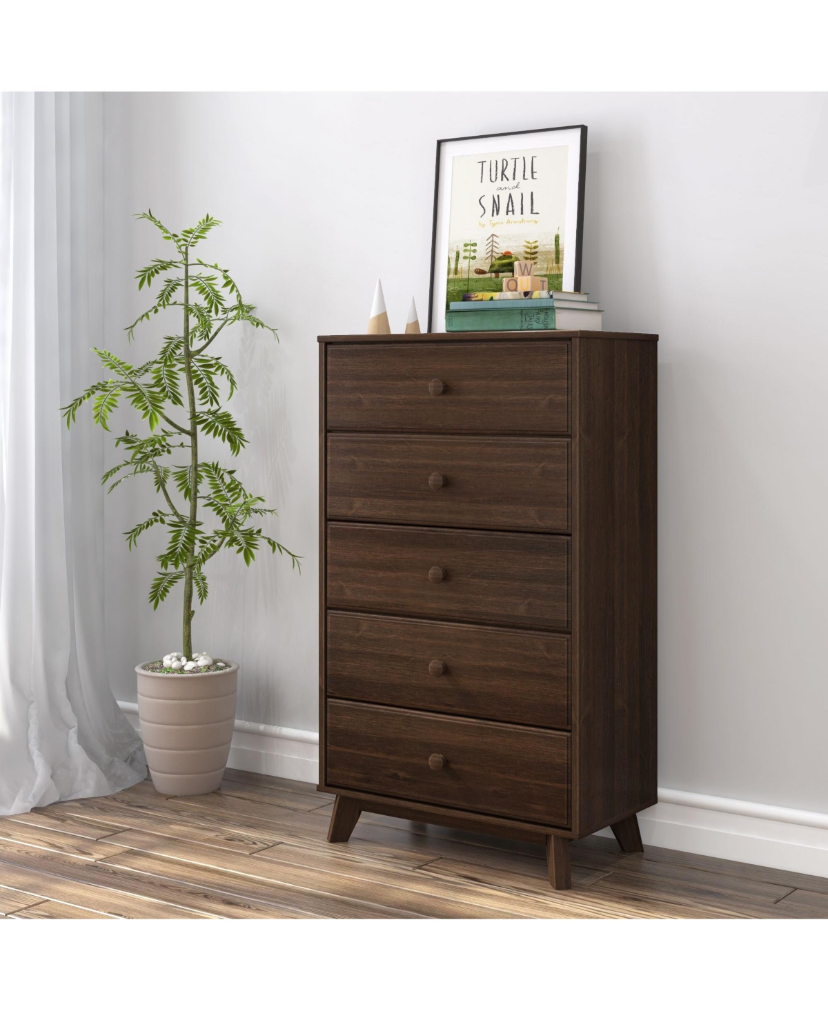 Click here for Max & Lily 5 Drawer Dresser. - Walnut prices