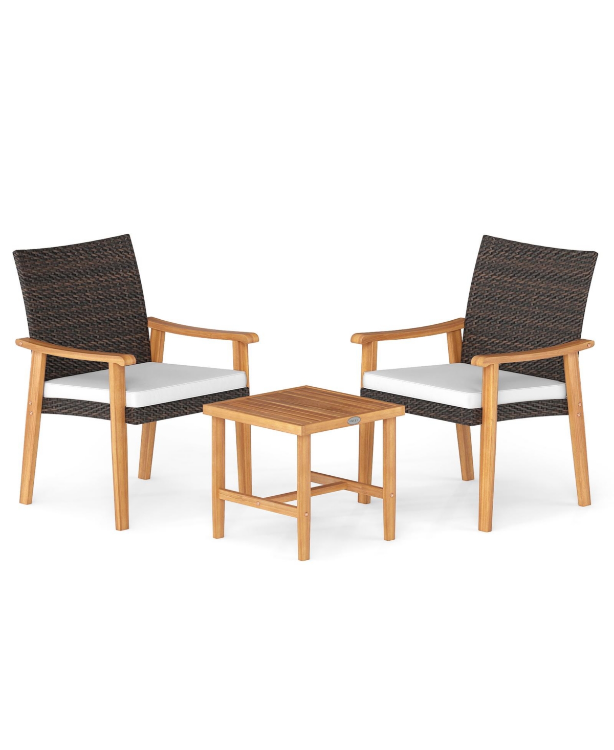 Click here for Gouun 3-Piece Patio Wicker Conversation Set with A... prices