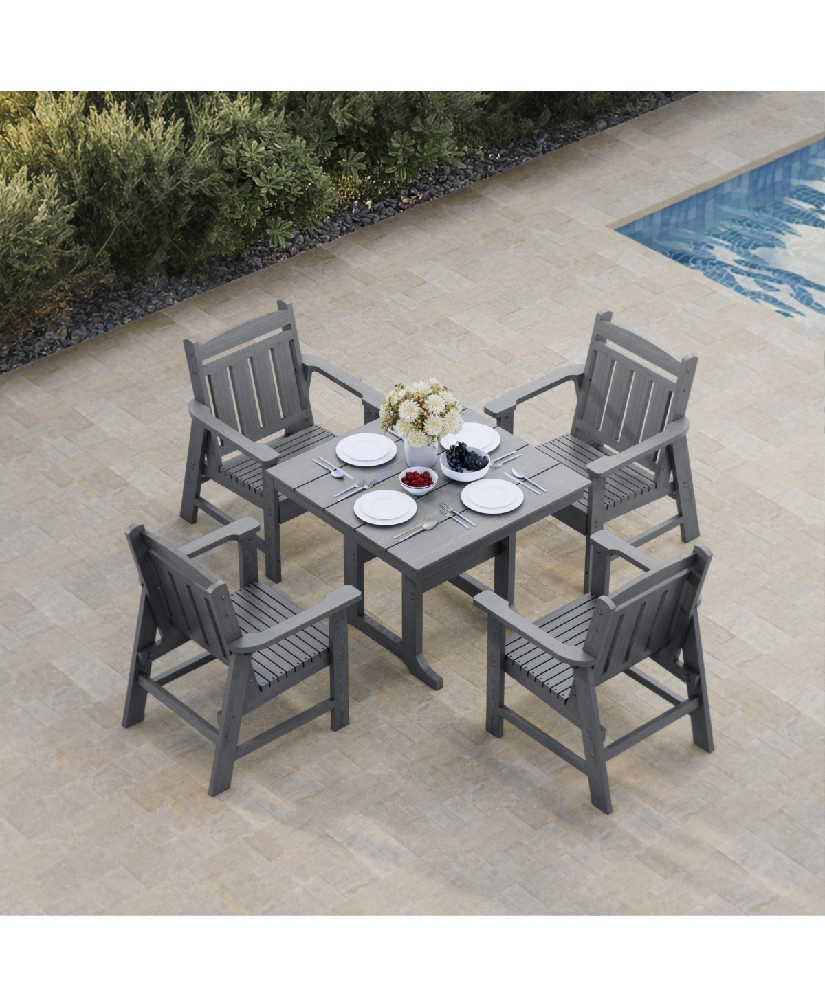 Click here for Mega Casa Piece Modern Hdpe Weather Resistant Pati... prices