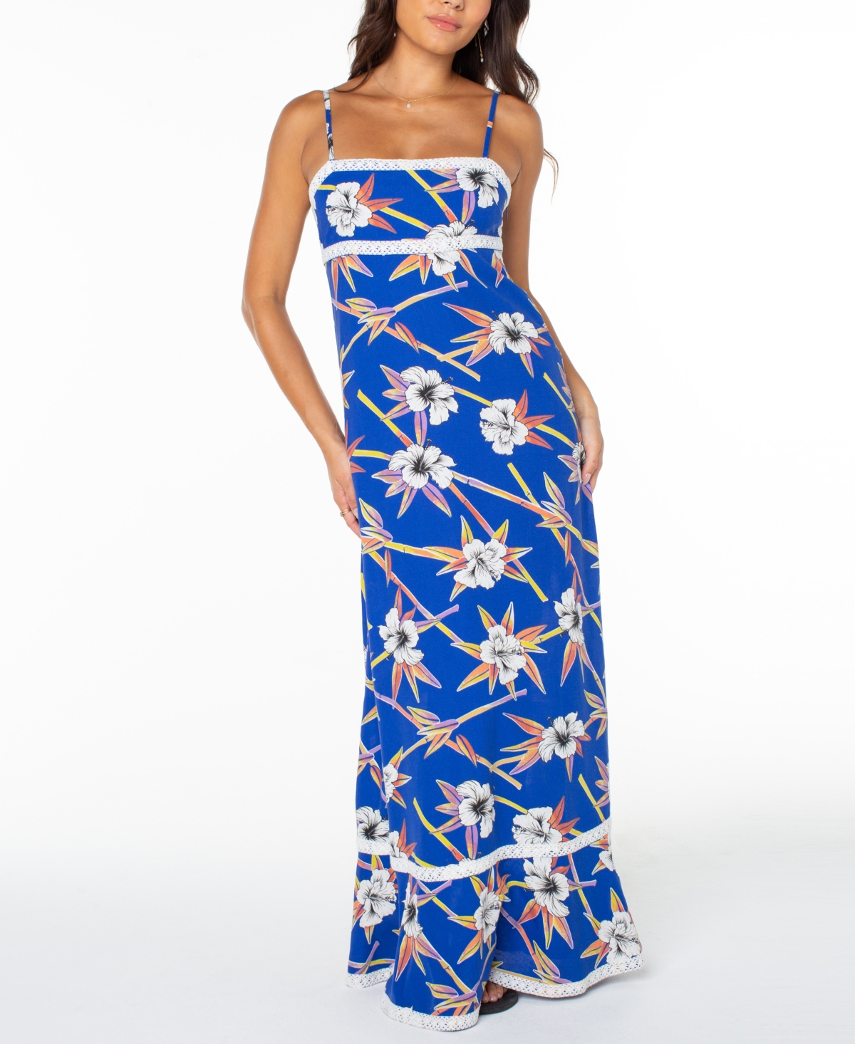 Click here for Roxy Womens Balmy Sunset Straight Neck Maxi Dress... prices