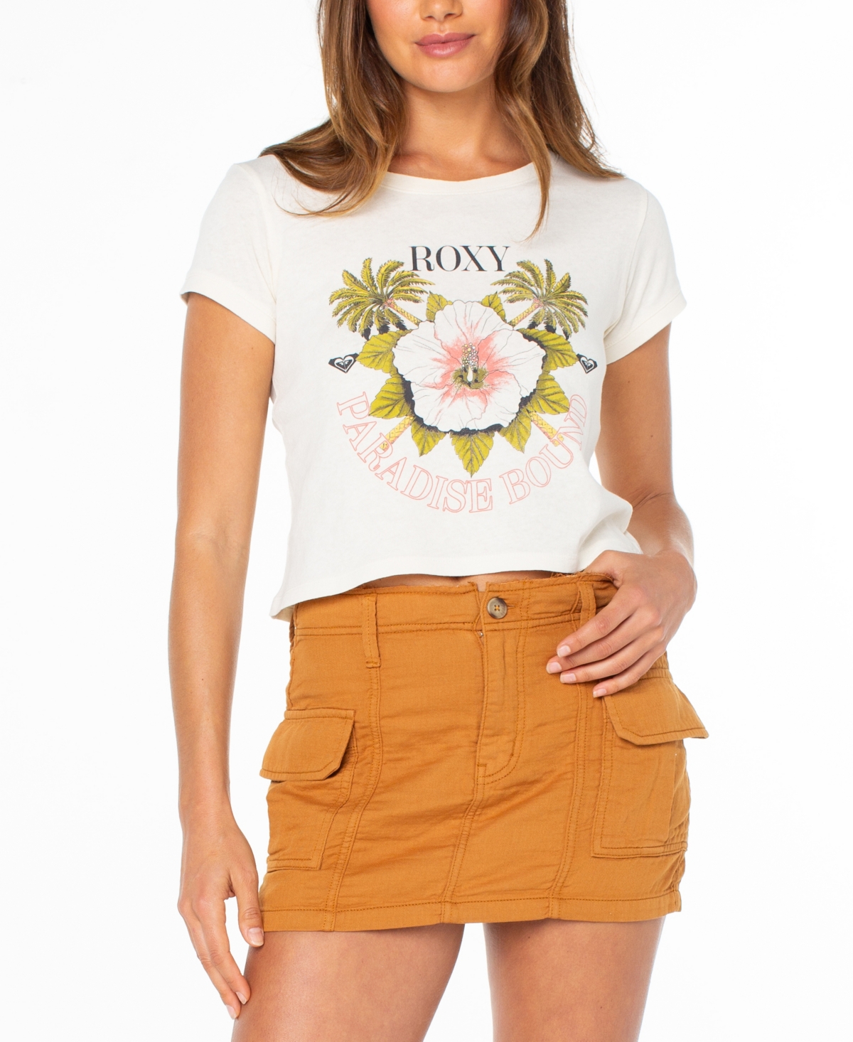 Click here for Roxy Womens In Bloom Graphic Crew Neck T-Shirt - C... prices